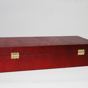 10 Compartments Wooden Tea Box / Red Jewelry Box / Plywood Box / Wooden ...