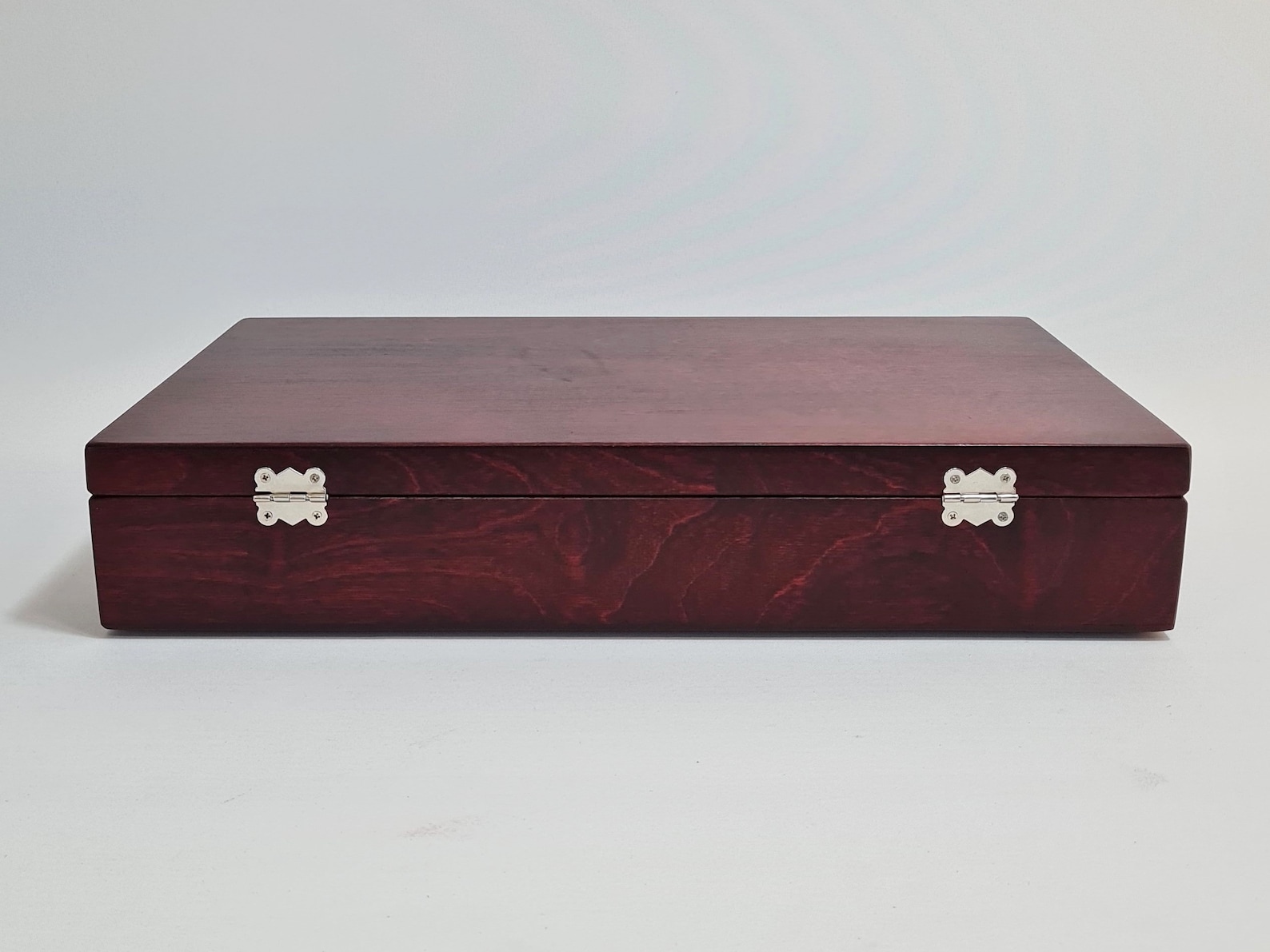 Large Dark Red Wooden Box / Gift Box / Big Storage Box / 16.92 X 9.84 X ...