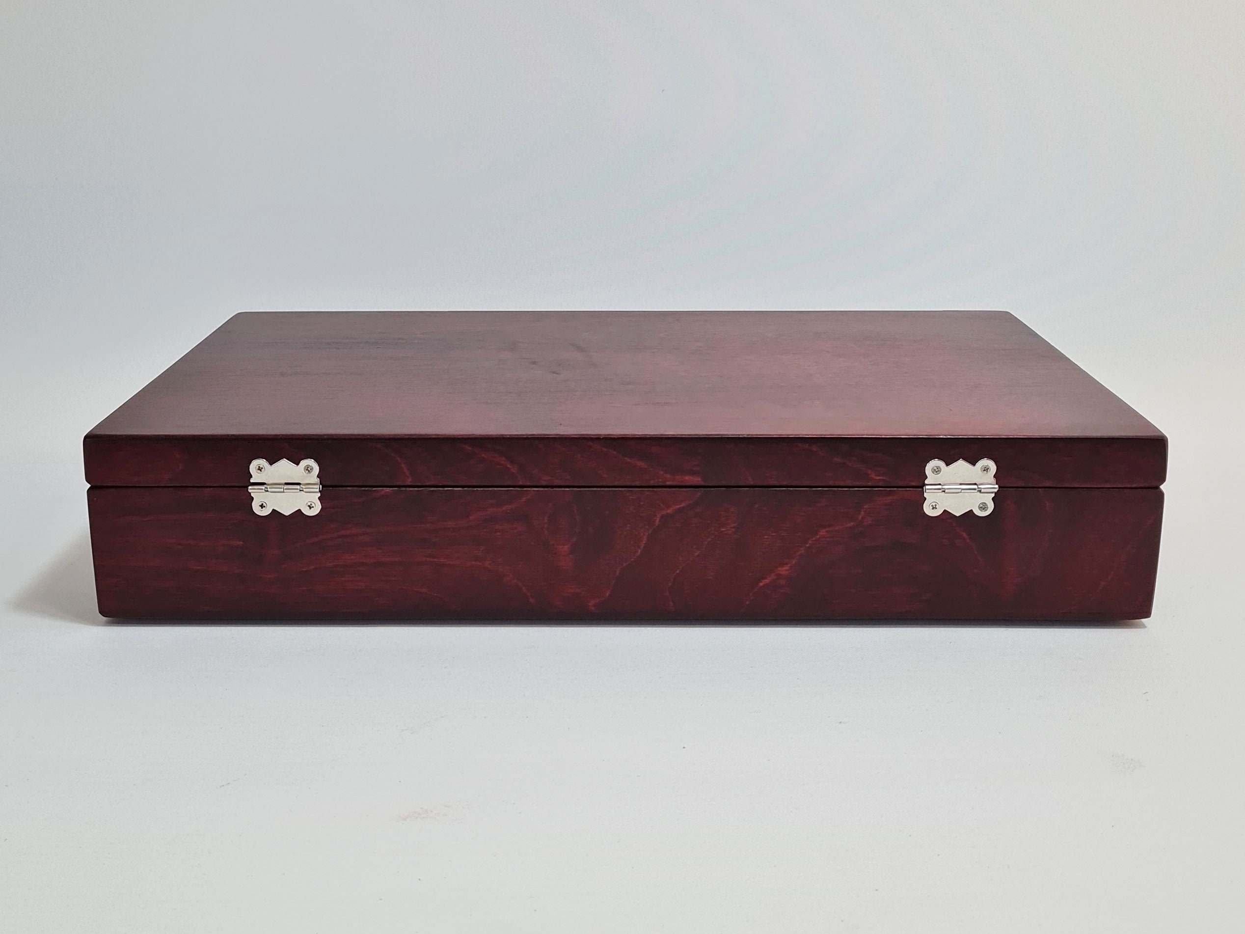 Large Dark Red Wooden Box / Gift Box / Big Storage Box / 16.92 X 9.84 X ...