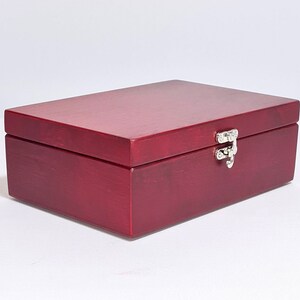 Red Wooden Box / 8.46 X 5.70 X 2.95 Inch - Etsy