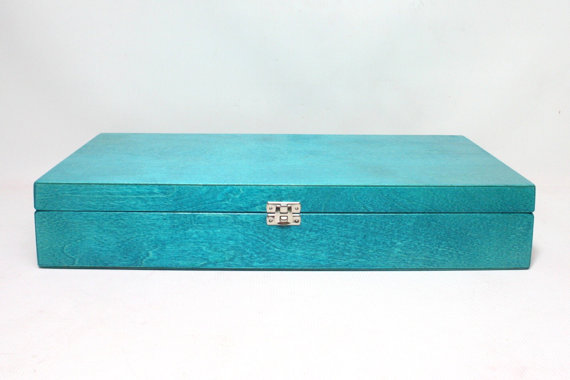 Large Turquoise Wooden Box / Gift Box / Big Storage Box / | Etsy