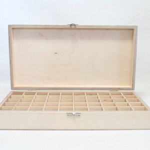 50 Compartment Natural Wood Storage Box: Collection Keepsake - Etsy