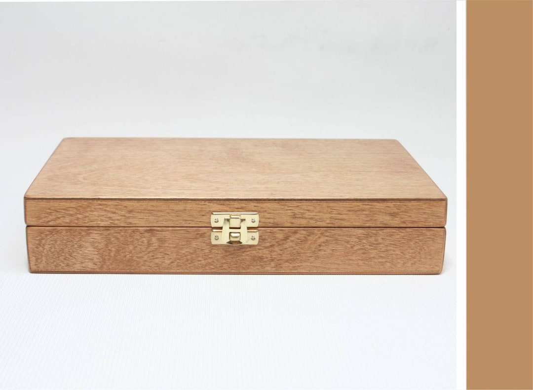 Light Brown Wooden Box / Wooden Gift Box / Light Brown Keepsake Box 9. ...