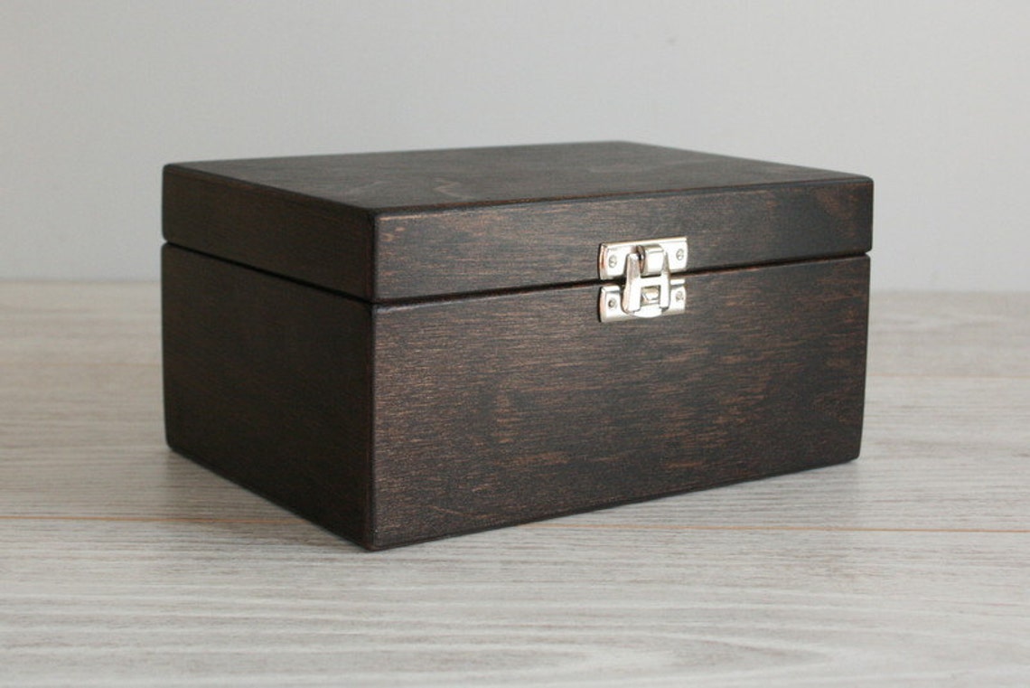 Wooden Gift and Keepsake Box / Dark Brown Box 6 X 4 X 3 Inch / - Etsy