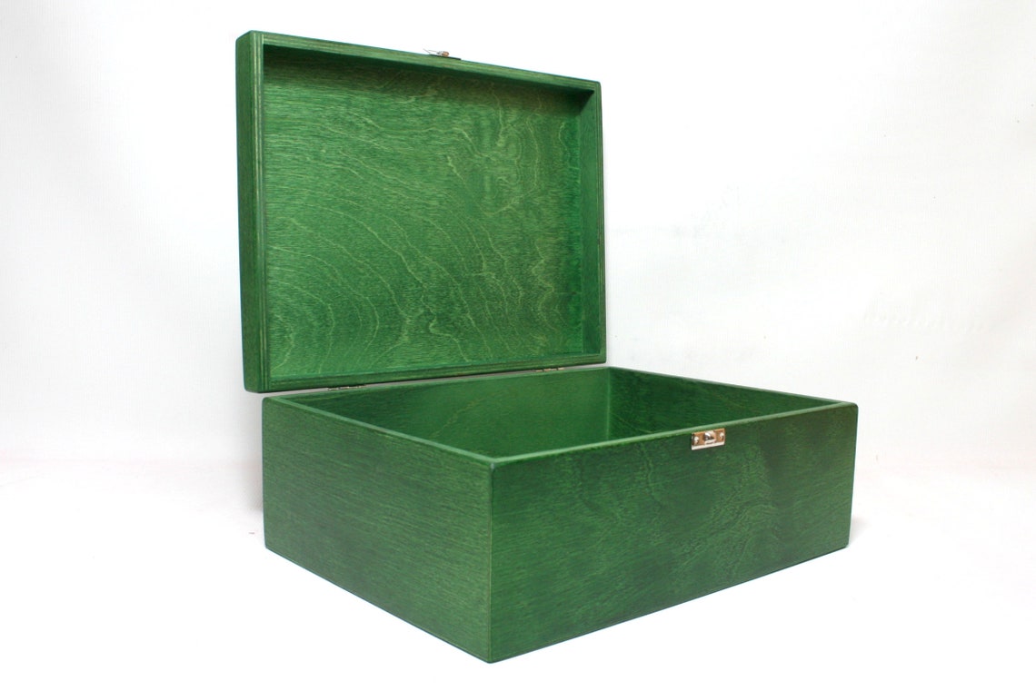 Wooden A4 Size Box / Dark Green Wooden Box / A4 Size Storage - Etsy