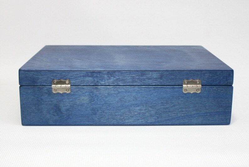 Blue Storage Box / Baby Shower Gift Box / Keepsake Box / - Etsy