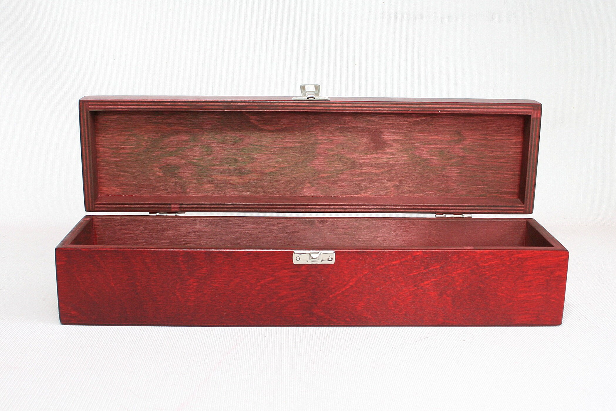 Red Wooden Box / 14 x 3 x 3 inch / Keepsake Box / Storage Box | Etsy