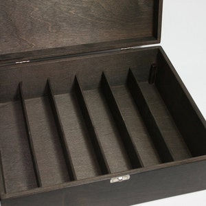 Large Wooden Storage Box / Collection Box With Removable Layer / Large ...