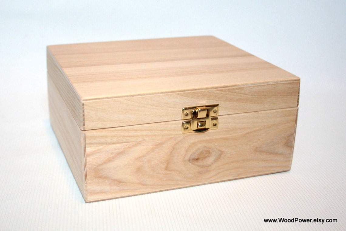 Wooden Gift Box / Keepsake Box / Ash Wood Box 6.30 X 5.70 X - Etsy