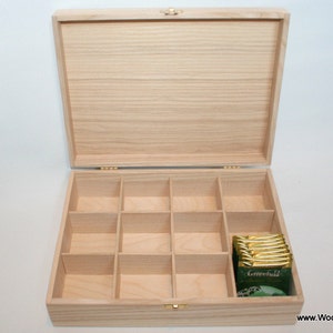 Large Collection Box / 12 Compartments Wooden Box / Ash Wood Box ...