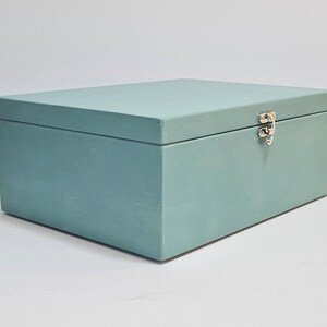 Wooden A4 Size Box / Light Blue Wooden Box / A4 Size Storage Box / 12 X ...