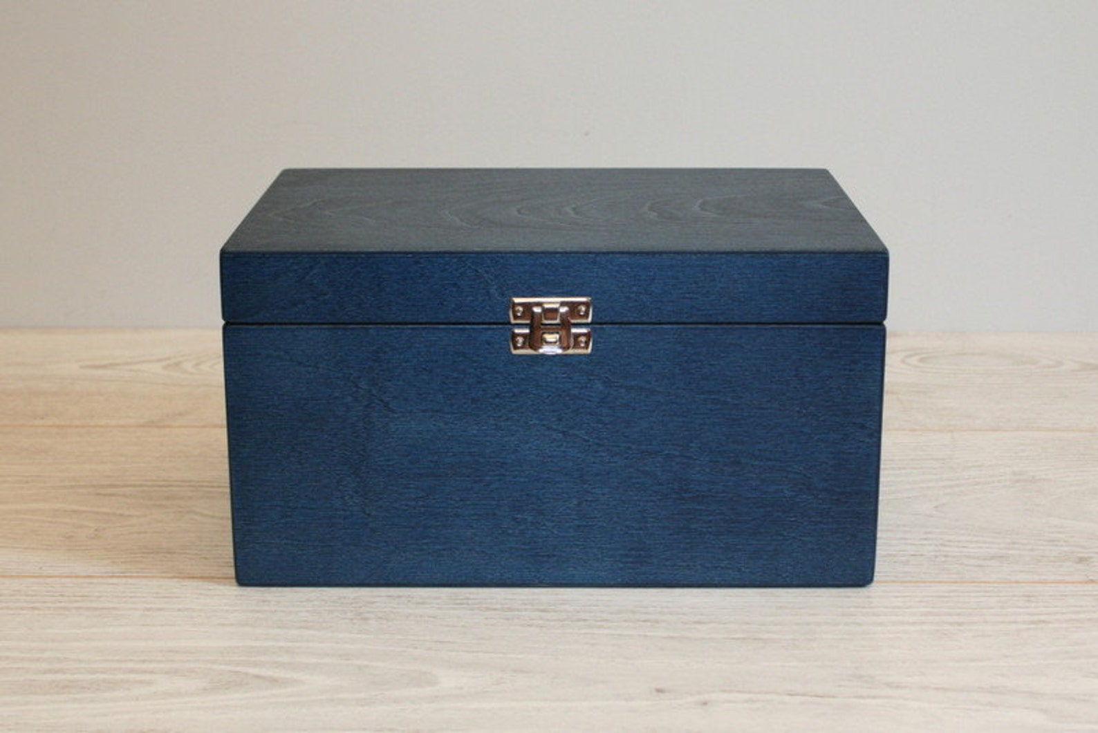 Blue Wooden Box / Gift Box / Keepsake Box / Storage Box 9.05 X | Etsy
