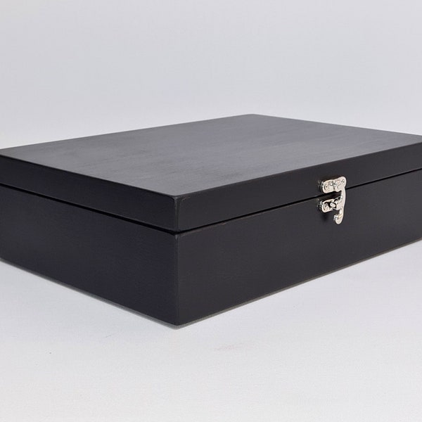 Black Wood Box - Etsy