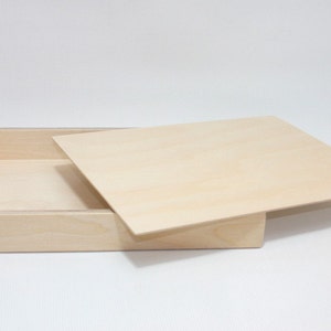 Wooden A4 Size Box for DIY Projects / Unfinished Wooden Box / Put on ...