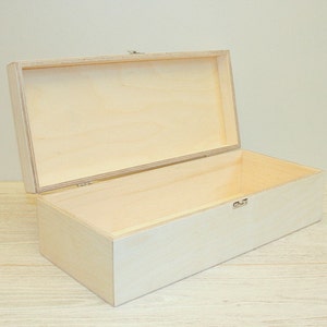 Large Wooden Box for DIY Projects/ Unfinished Wooden Box 16.53 X 6.69 X ...