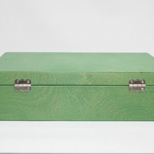 Green Storage Box / Wooden Keepsake Box / Jewelry Box / Green Gift Box ...