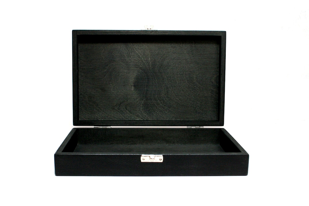 Black Wooden Box / Wooden Gift Box / Keepsake Box 9.84 X 5.90 X 1.77 ...