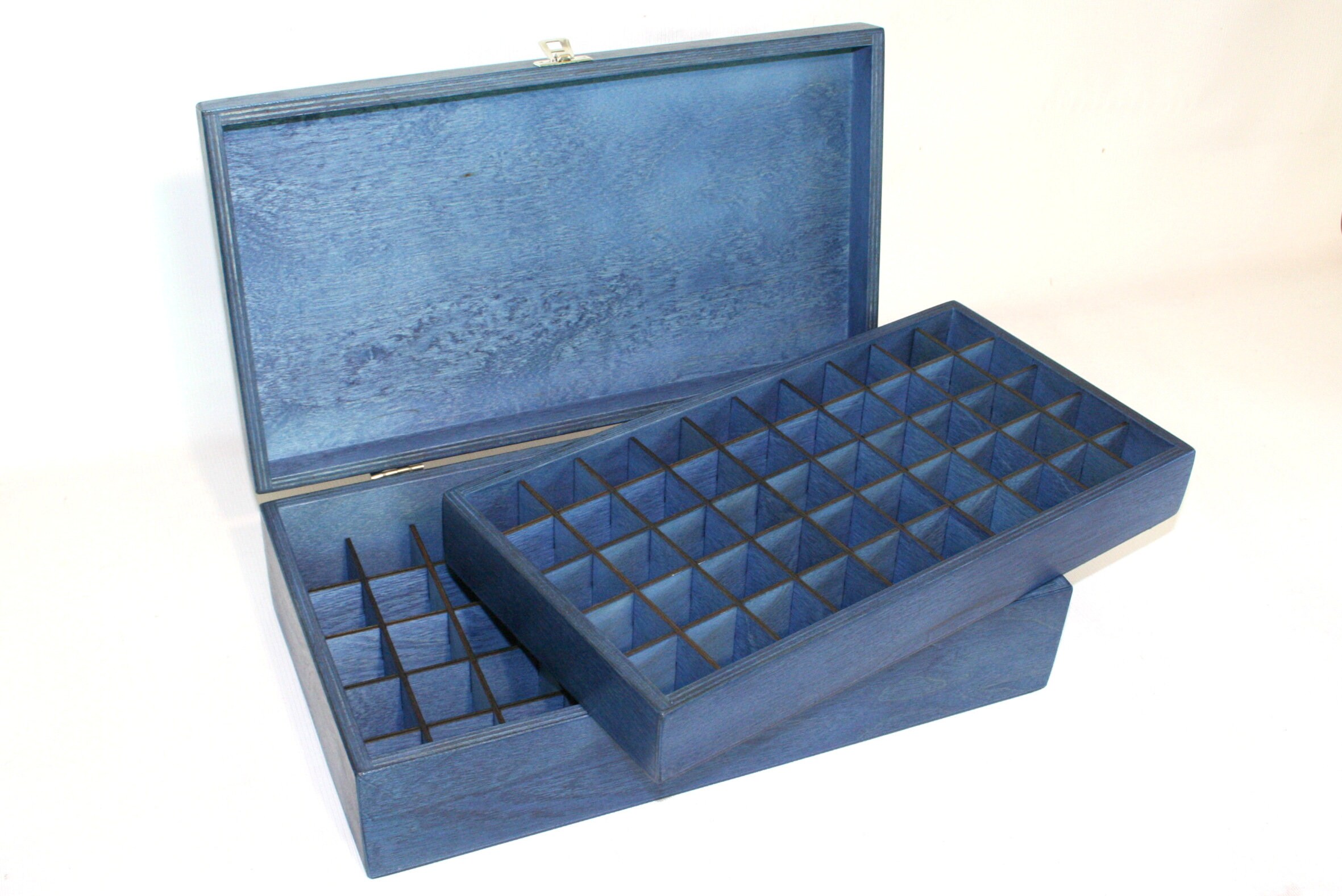 Wooden Storage Box With 100 Compartments / Collection Box With | Etsy