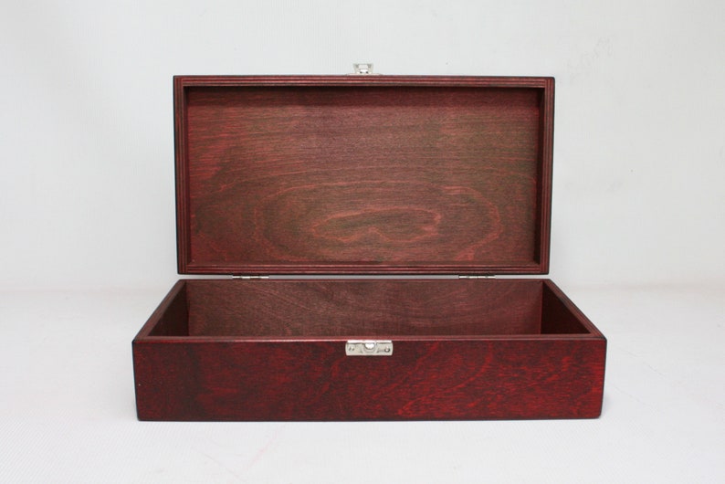Wooden Keepsake Box / Dark Red Box / Jewelry Box / Storage Box - Etsy