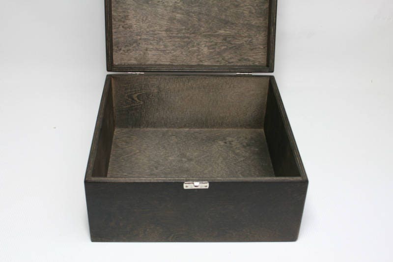 Wooden Box / 10x10x5 Inches / Storage Box / Dark Brown Box / - Etsy