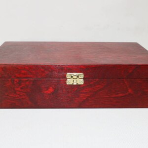 Wooden A4 Size Box / Red Wooden Box / A4 Size Storage Box / 12 - Etsy