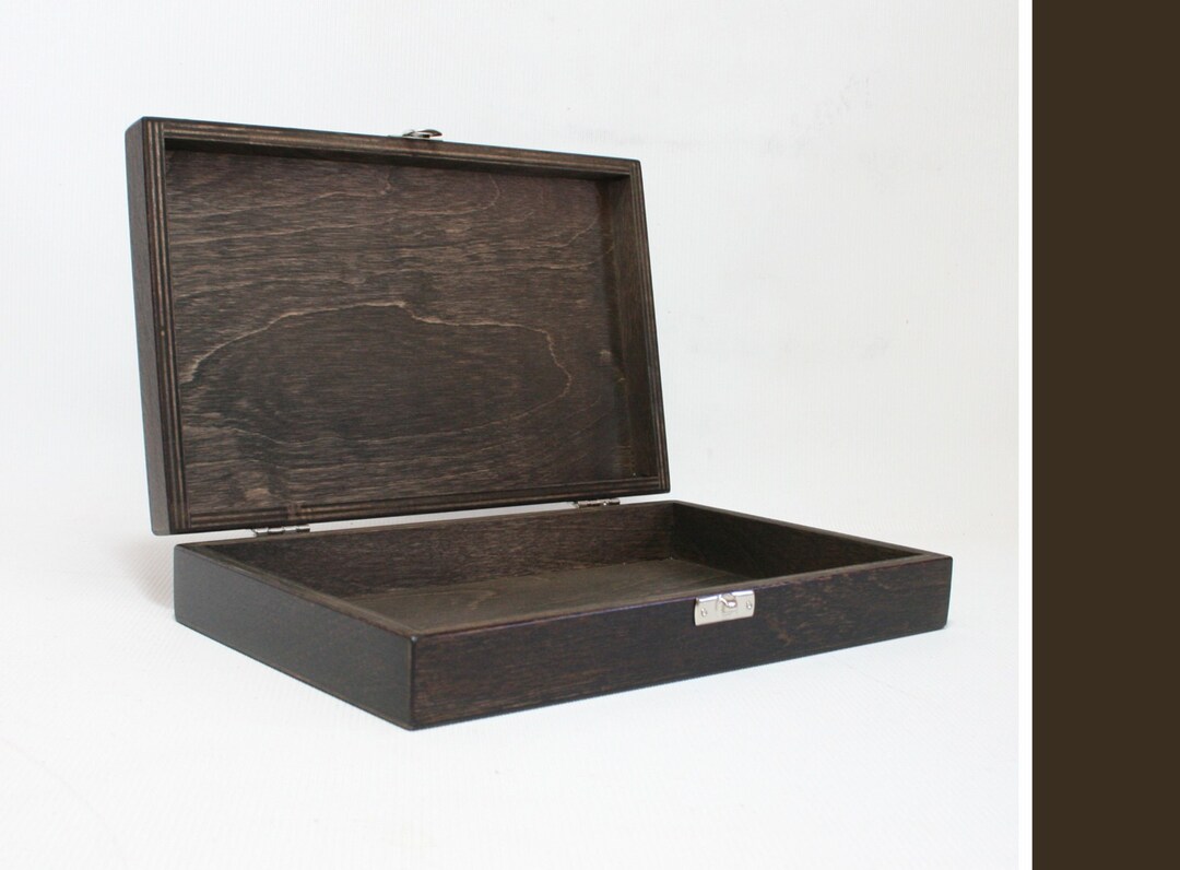 Dark Brown Wooden Keepsake Box / Gift Box / Storage Box/ Dark Brown ...
