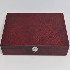 Wooden A4 Size Box / Dark Red Wooden Box / A4 Size Storage Box / 12 X 8 ...