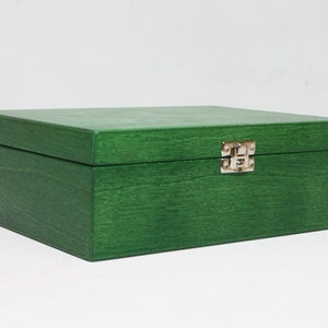 Dark Green Wooden Box / Storage Box / Keepsake Box / Gift Box - Etsy