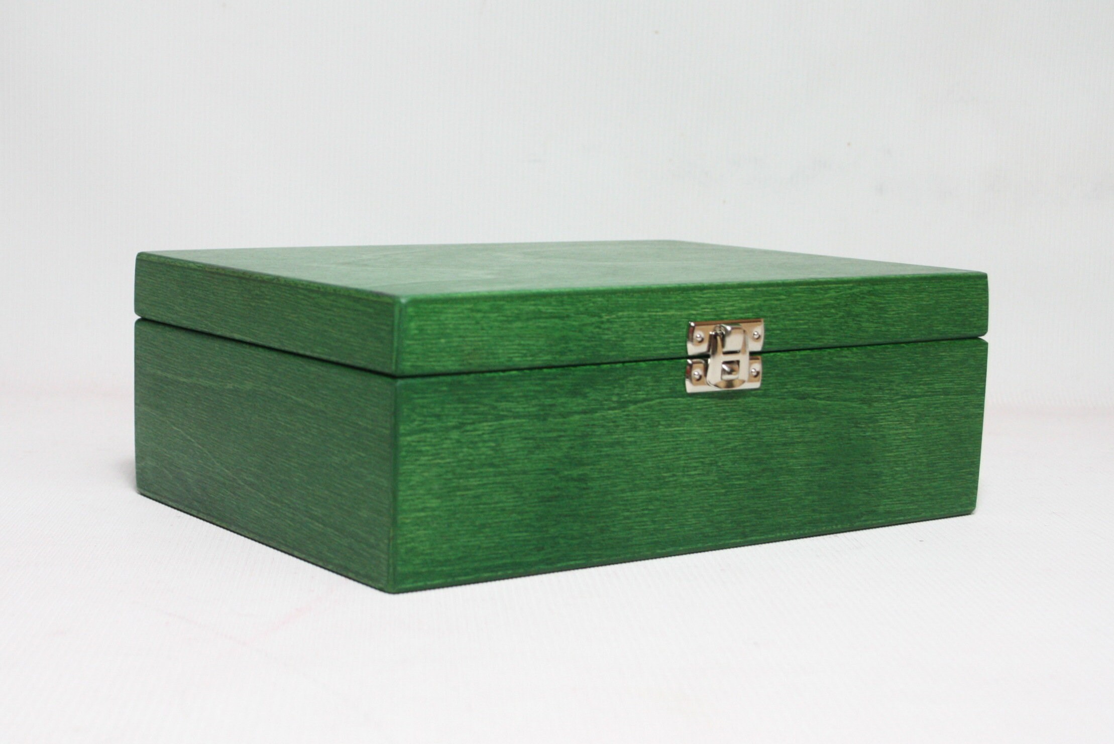 Dark Green Wooden Box / Storage Box / Keepsake Box / Gift Box - Etsy