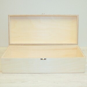 Large Wooden Box for DIY Projects/ Unfinished Wooden Box 16.53 X 6.69 X ...