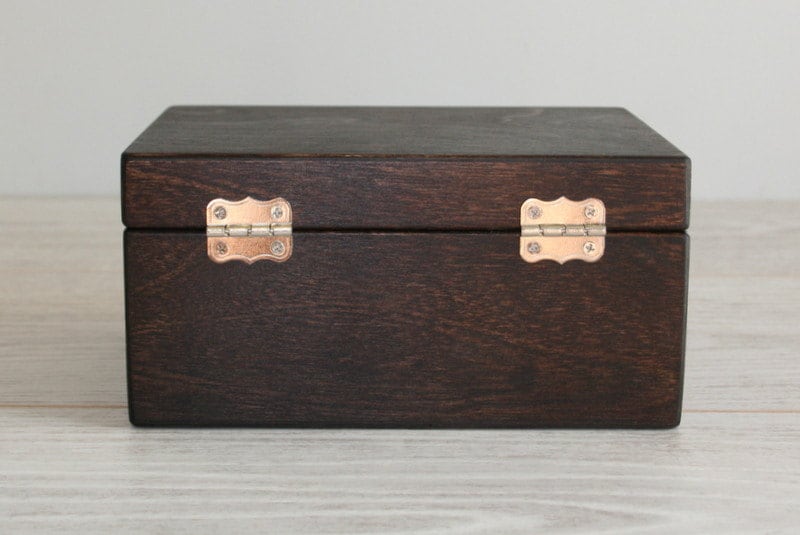 Wooden Gift and Keepsake Box / Dark Brown Box 6 X 4 X 3 Inch / - Etsy