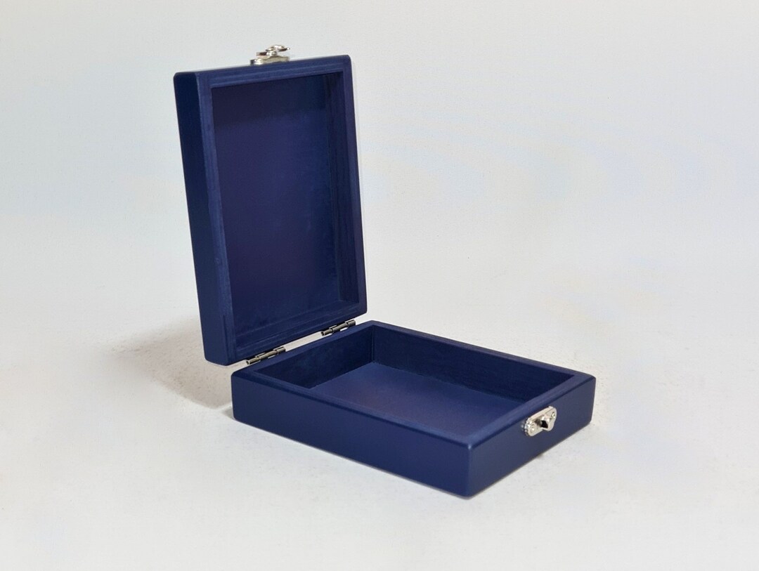 Small Gift Box / Keepsake Box / Dark Blue Box 4.13 X 5.31 X 1.37 Inch ...