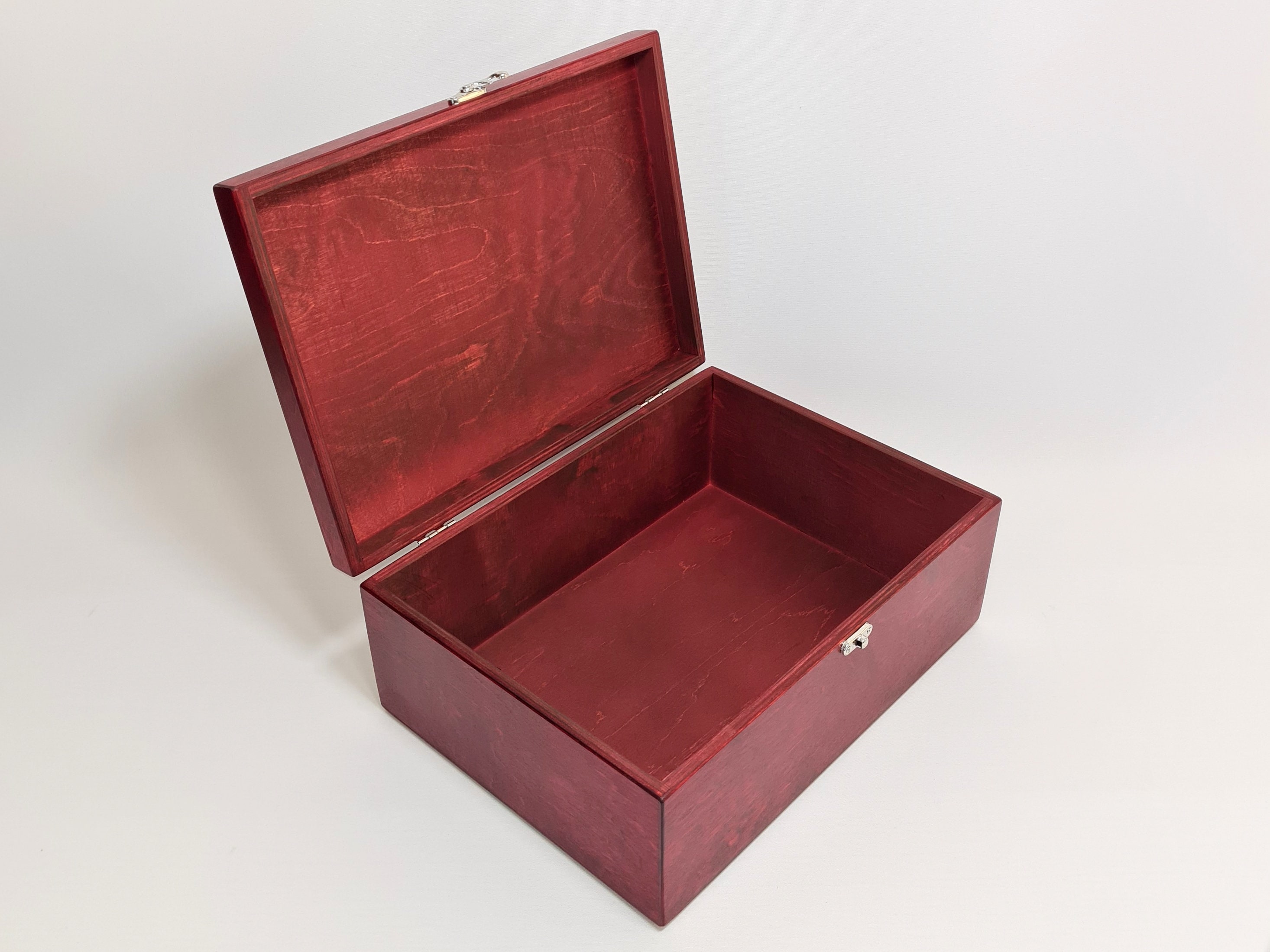 Red Wooden A4 Storage Box: Varnished Plywood, 12x8.66x4.72 Inch - Etsy