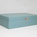 Light Blue Wooden Gift Box / Keepsake Box / Jewelry Box / - Etsy
