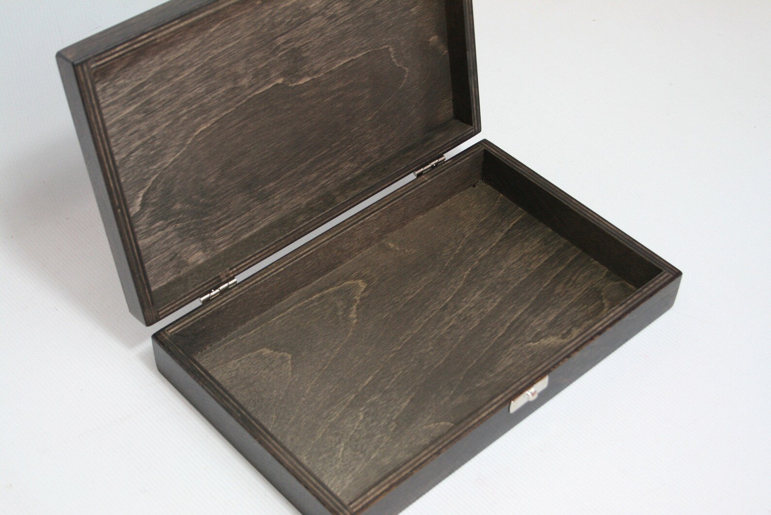 Dark Brown Wooden Box / Wooden Gift Box / Dark Brown Keepsake | Etsy