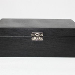Black Wooden Box / Storage Box / Keepsake Box / Gift Box / - Etsy
