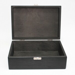Black Wooden Box / Storage Box / Keepsake Box / Gift Box / - Etsy