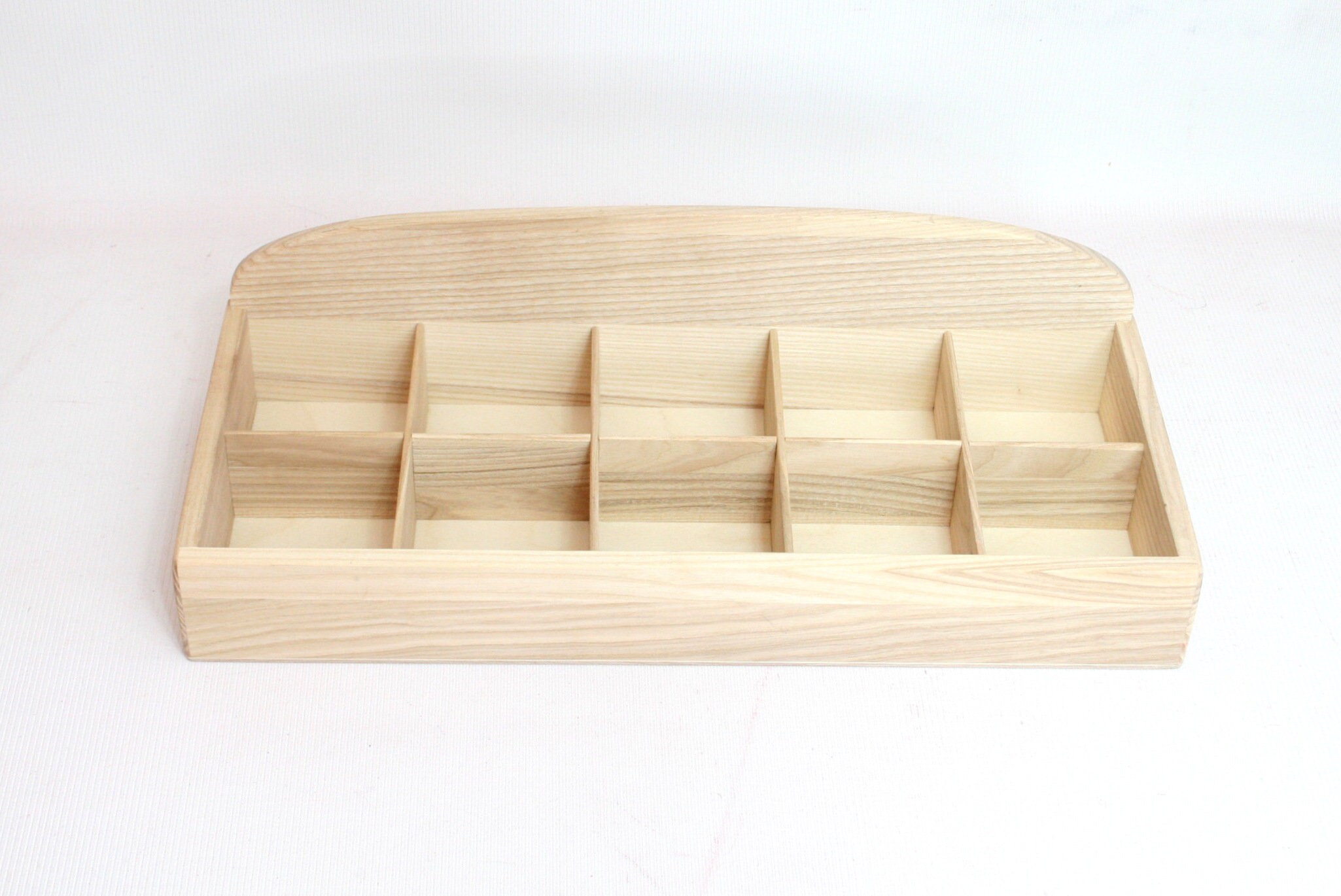 Wooden Display Box / 10 Open Compartments Box / Ash Wood Box | Etsy