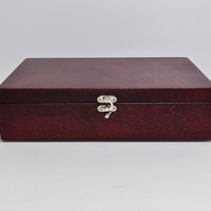 Wooden A4 Size Box / Dark Red Wooden Box / A4 Size Storage Box / 12 X 8 ...