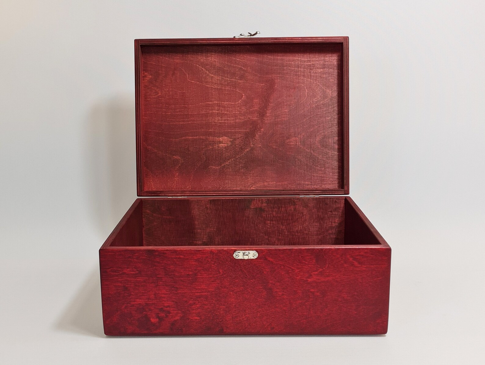 Red Wooden A4 Storage Box: Varnished Plywood, 12x8.66x4.72 Inch - Etsy