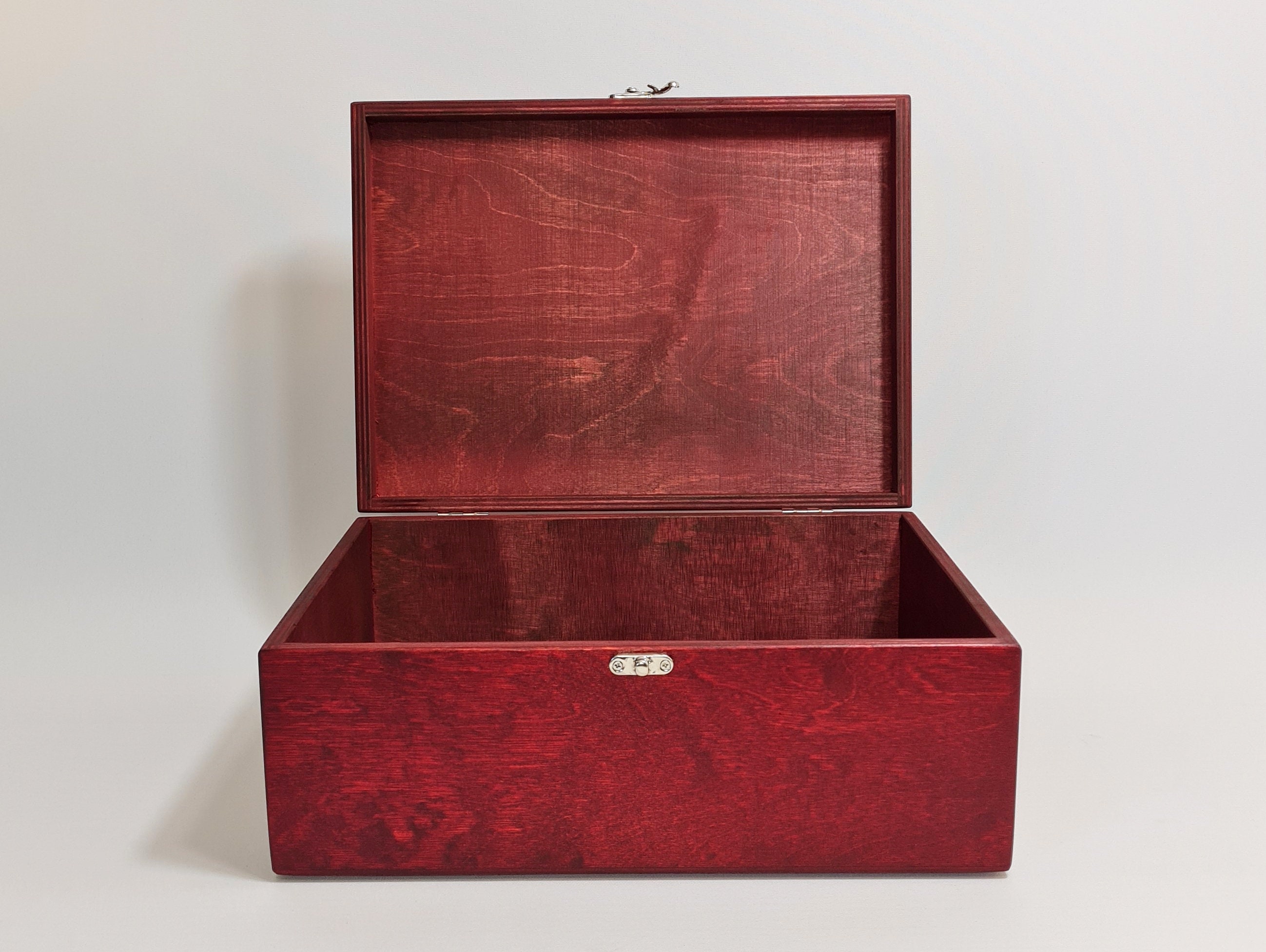 Red Wooden A4 Storage Box: Varnished Plywood, 12x8.66x4.72 Inch - Etsy