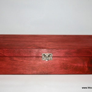 10 Compartments Wooden Storage Box / Red Collection Box / Plywood Box ...