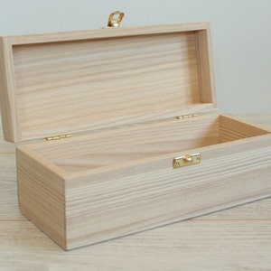Ash Wood Box / Wooden Gift Box / Keepsake Box 8.46 X 2.75 X 2.95 Inch ...