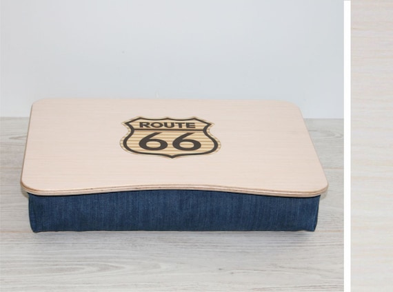 Denim Pillow Tray / Wooden Laptop Bed Tray / Ipad Table / | Etsy