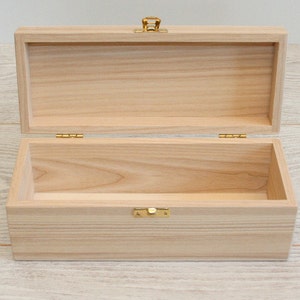 Ash Wood Box / Wooden Gift Box / Keepsake Box 8.46 X 2.75 X 2.95 Inch ...