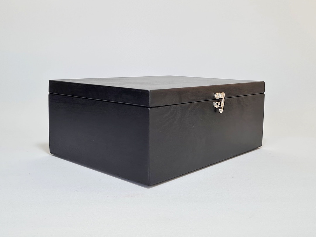 Black Wooden A4 Storage Box: Varnished Plywood (12x8.66x4.72 Inch) - Etsy