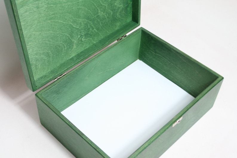 Wooden A4 Size Box / Dark Green Wooden Box / A4 Size Storage - Etsy