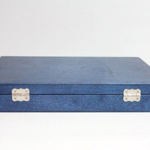 Blue Collection Box / 12 Compartments Box / Keepsake Box / Jewellery ...