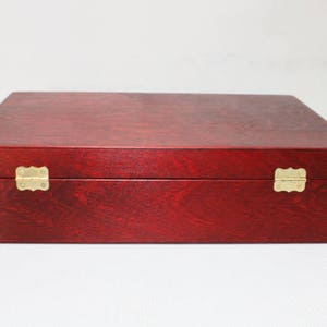 Wooden A4 Size Box / Red Wooden Box / A4 Size Storage Box / 12 - Etsy