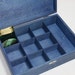 10 Compartments Blue Wooden Tea Box / Blue Storage Box / - Etsy